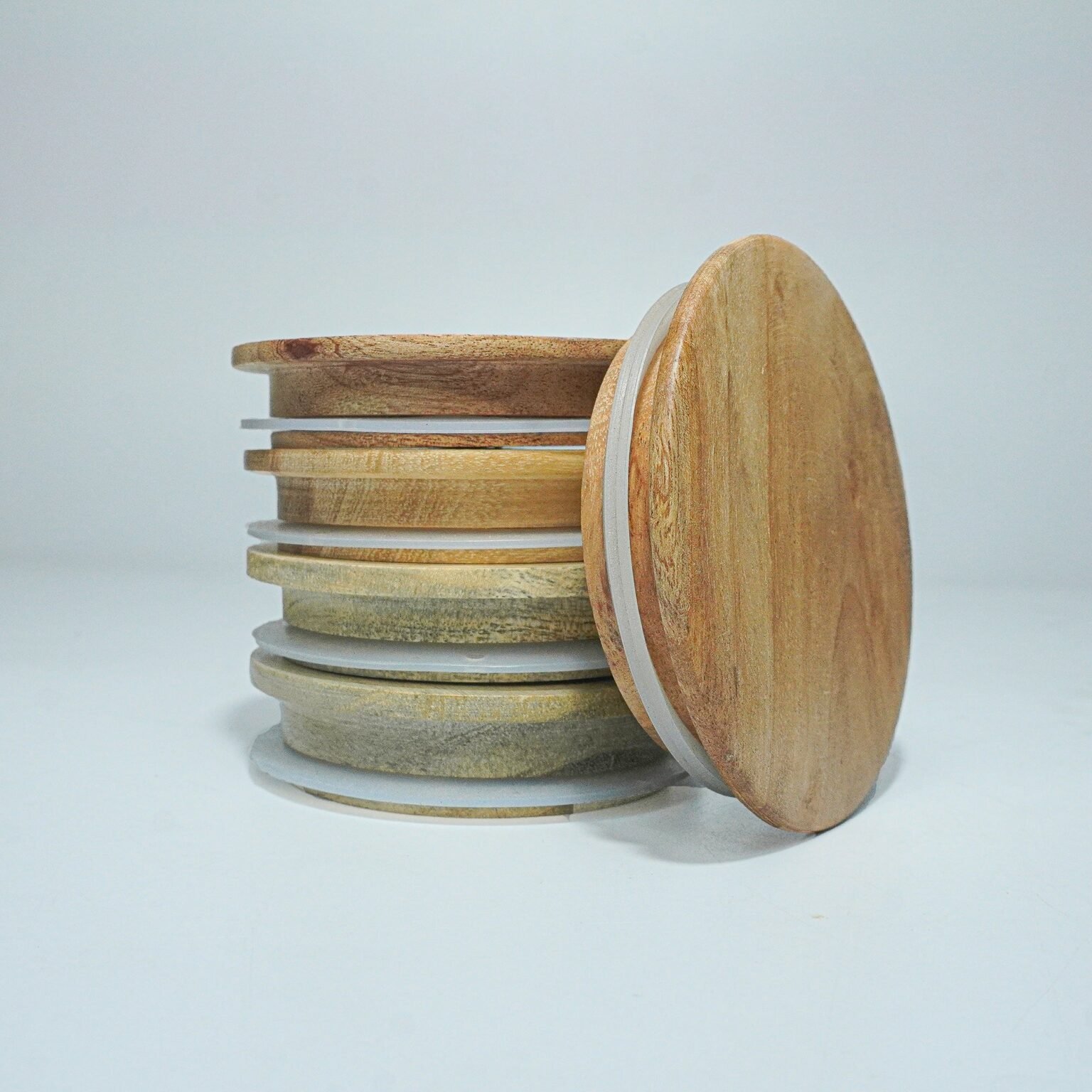 Wooden Lid | Pack of 1 (Top 70mm and Bottom 65mm) - JINDEAL INC